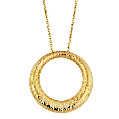 【中古】【未使用・未開封品】Kooljewelry 14Kイエローゴールド テクスチャ加工 サークル・オブ・ライフ ペンダントネックレス (17インチ)【メーカー名】【メーカー型番】【ブランド名】Kooljewelry ネックレス 【商品説...