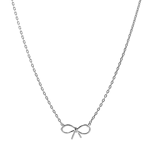 【中古】【未使用・未開封品】SpinningdaisyハンドメイドTiny Jewel Brushed Metal Eternity Bowネックレス シルバー【メーカー名】【メーカー型番】【ブランド名】SpinningDaisy 服＆ファ...