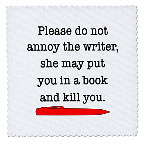 【中古】【未使用・未開封品】3dRose Please Do Not Annoy The Writer Red - キルトスクエア、6 x 6インチ (qs_223955_2)【メーカー名】【メーカー型番】【ブランド名】3dRose ミシン...