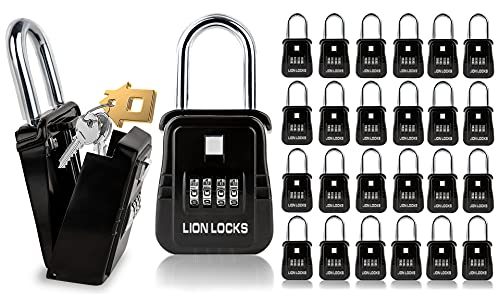 【中古】【未使用・未開封品】(ライオンロック) Lion Locks 1500 キーストレージロックボックス コードロック式 ポータブルキーホルダー 防錆 安全屋外キー金庫 キー隠し金庫 ロックボックス Airbnb 構造 (24個パック/...