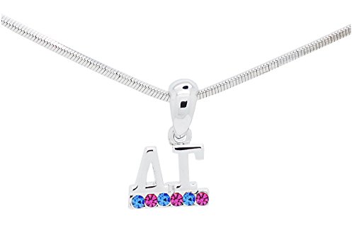 【中古】【未使用・未開封品】Delta Gamma SororityブルーピンククリスタルロジウムメッキネックレスジュエリーLil Bigギフト【メーカー名】【メーカー型番】【ブランド名】Sports Accessory Store チェー...