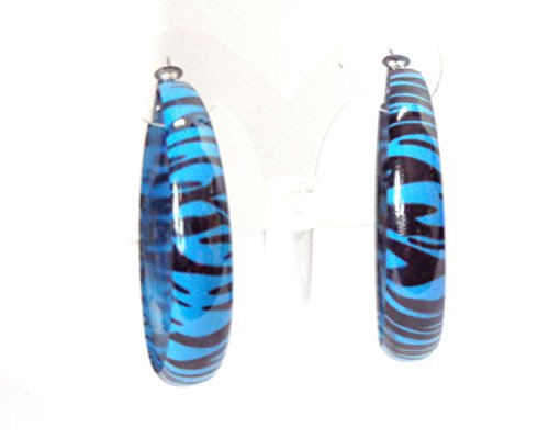 【中古】【未使用・未開封品】ブルーゼブラプリントフープイヤリングメタルフープ2インチフープイヤリング【メーカー名】【メーカー型番】【ブランド名】Fashion Jewelry 服＆ファッション小物, イヤリング 【商品説明】ブルーゼブラプリ...