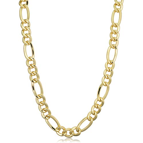 【中古】【未使用・未開封品】14K イエローゴールド 金張り メンズ 7.8mm 高光沢フィガロチェーンネックレス ( 18／20／22／24または30インチ)【メーカー名】【メーカー型番】【ブランド名】Kooljewelry チェーン 【...