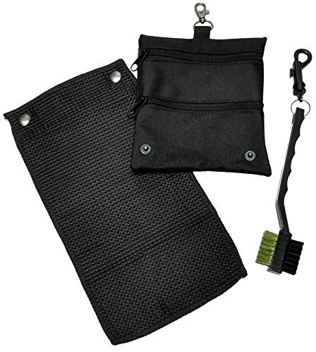 【中古】【未使用・未開封品】(Black) - CaddyDaddy Golf Golf Accessory Bag, Towel & Brush Set【メーカー名】【メーカー型番】【ブランド名】Caddy Daddy ティー, Spor...