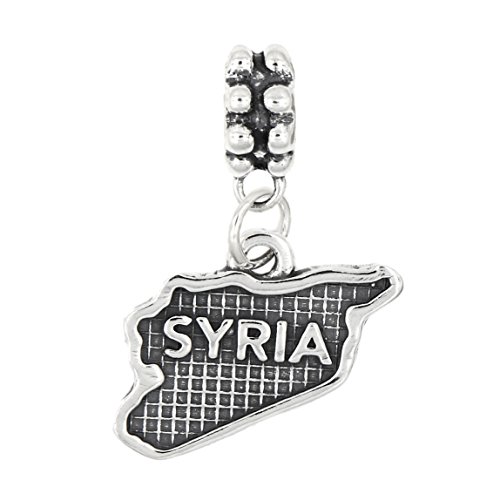 【中古】【未使用・未開封品】スターリングシルバーいぶし仕上げTextured国マップシリアのヨーロピアンダングルビーズチャーム【メーカー名】【メーカー型番】【ブランド名】Lgu 服＆ファッション小物, チャーム 【商品説明】スターリングシル...