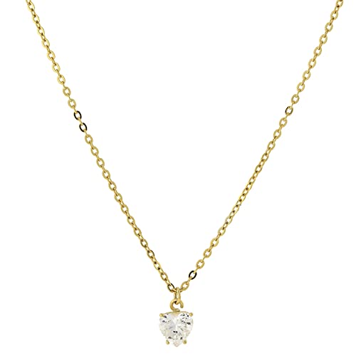 【中古】【未使用・未開封品】1928ジュエリー14?K gold-dippedキュービックジルコニアハート調節可能ペンダントネックレス、16インチ【メーカー名】【メーカー型番】【ブランド名】1928 Jewelry 服＆ファッション小物, ...