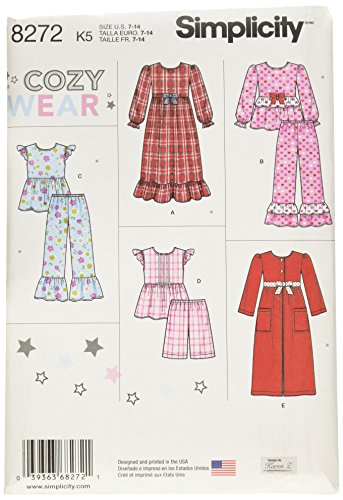 【中古】【未使用・未開封品】Simplicity 8272 女児用寝間着 ローブ裁縫パターン サイズ7-14【メーカー名】【メーカー型番】【ブランド名】Simplicity Creative Patterns Home & kitchen ...