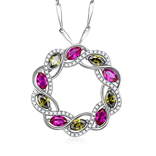 【中古】【未使用・未開封品】merthusレディース925スターリングシルバー作成ブルーサファイアトパーズ円ペンダントネックレス【メーカー名】【メーカー型番】【ブランド名】Merthus 服＆ファッション小物, ネックレス 【商品説明】me...