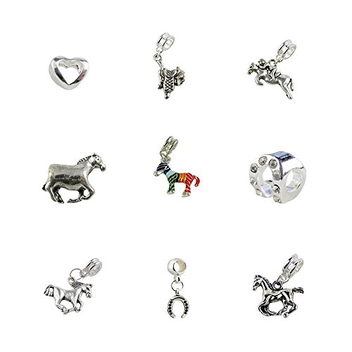 【中古】【未使用・未開封品】UniqueBeadsAndGifts 馬チャームとビーズ9個セット 馬のチャーム、蹄鉄チャーム、サドルチャーム、ジョッキーチャーム付き【メーカー名】【メーカー型番】【ブランド名】UniqueBeadsAndGi...