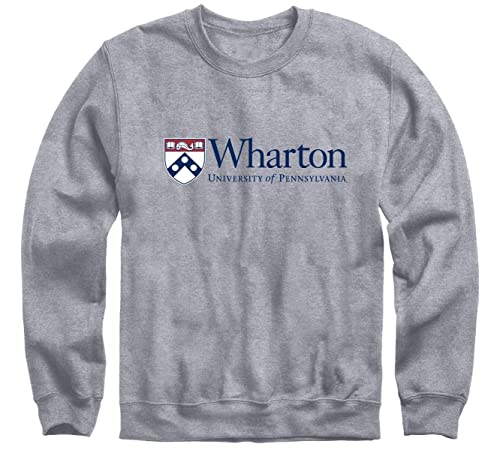 【中古】【未使用・未開封品】University of Pennsylvaniaスウェットシャツby Ivysport???Whartonロゴ、コットン80?%ポリエステル20?%、ヘザーグレー、クルーネックスウェットシャツ M グレイ【メ...