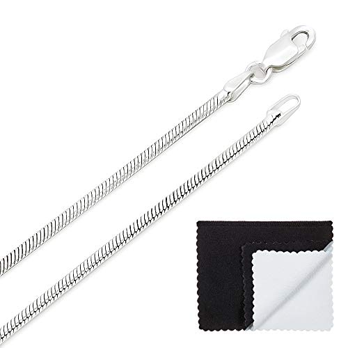 【中古】【未使用・未開封品】925スターリングシルバー1mm〜4mmのニッケルフリースネークイタリアチェーン 16インチ 18インチ?20インチ?22インチ?24インチ?30インチ?クロス付属【メーカー名】【メーカー型番】【ブランド名】Th...