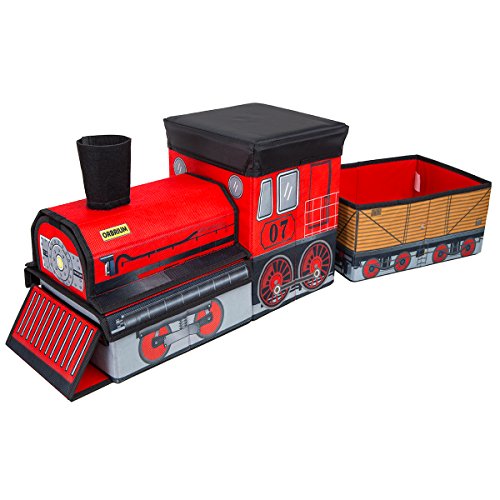 【中古】【未使用・未開封品】Orbrium Toys Train Shaped Collapsible Toy Storage Bins Organiser for Thomas Wooden Train and Trackmaster, ...