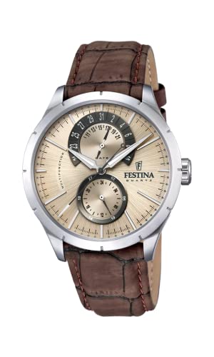 【中古】【未使用・未開封品】Festina メンズ アナログ クォーツ 腕時計 レザーストラップ F16573/9 ブレスレット, ブラウン, ブレスレット。【メーカー名】【メーカー型番】【ブランド名】FESTINA(フェスティナ) 腕時計...