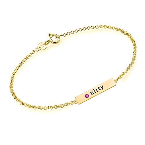 【中古】【未使用・未開封品】ouslier 925スターリングシルバーPersonalizedバー名ブレスレット誕生石のカスタムMade with Any名【メーカー名】【メーカー型番】【ブランド名】Ouslier 服＆ファッション小物, ...