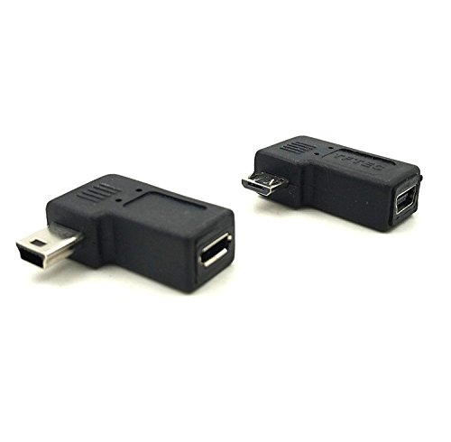 【中古】【未使用・未開封品】Duttek Micro USB Mini USB 変換アダプタ L字型90度 1個 Mini USBオスからMicro USBメスアダプター + Mini USBメスからMicro USBオスアダプターコンバー...