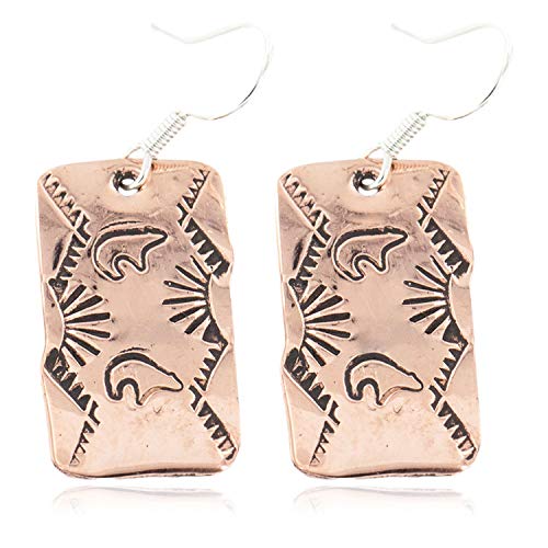 【中古】【未使用・未開封品】$ 90小売タグハンドメイドAuthentic Bear Navajo Made byロバート・Little Pure Copper Native Americanダングルイヤリング【メーカー名】【メーカー型番】...