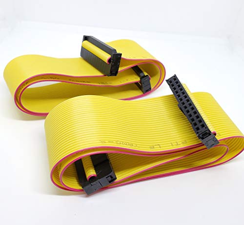 【中古】【未使用・未開封品】PCアクセサリー - Connectors Pro 26P 2x13 2列IDC 1.27mm 0.03インチ ピッチイエローフラットリボンケーブル 2.54mmメスソケットコネクター付き (26P-50cm-2...