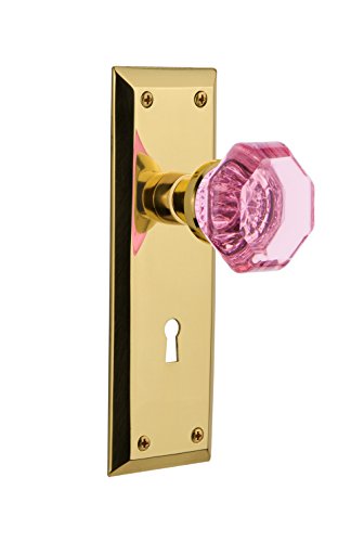【中古】【未使用・未開封品】Nostalgic Warehouse 725809新しいYorkプレートwith KeyholeプライバシーWaldorfピンク真鍮、ドアノブ、プライバシー???2.375【メーカー名】【メーカー型番】【ブラン...
