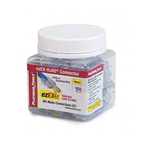 【中古】【未使用・未開封品】Platinum Tools 202044J ezEX44 ezEX-RJ45 コネクタ 100個入り【メーカー名】【メーカー型番】【ブランド名】Platinum Tools LANケーブル 【商品説明】Plat...