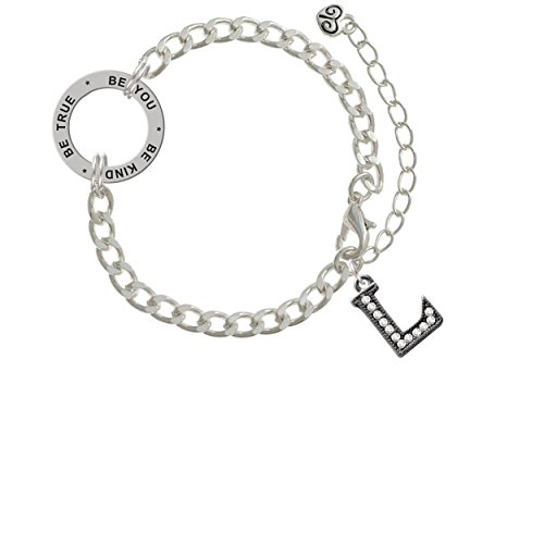 【中古】【未使用・未開封品】クリスタルブラック初期???Be True Be You Be Kind Affirmationリンクブレスレット【メーカー名】【メーカー型番】【ブランド名】Delight Jewelry ブレスレット 【商品説...