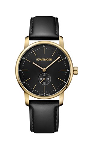 【中古】【未使用・未開封品】Urban Classic ブラックダイヤル/ゴールド、ブラックレザーストラップ【メーカー名】【メーカー型番】【ブランド名】WENGER(ウェンガー) 腕時計, 海外ブランド 【商品説明】Urban Classi...