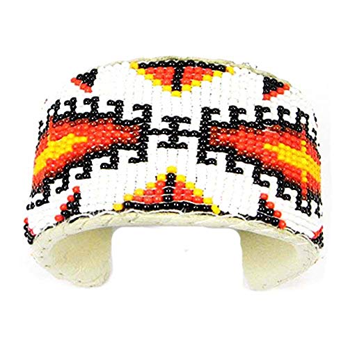 【中古】【未使用・未開封品】La ViviaレッドブラックCactus Beadwork Beaded Cuffブレスレットb-34-sb-5【メーカー名】【メーカー型番】【ブランド名】La vivia 服＆ファッション小物 【商品説明】L...