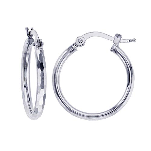 【中古】【未使用・未開封品】14?Kホワイトゴールドダイヤモンドカット2?x 15?mm-2?X 45?mmフープイヤリング【メーカー名】【メーカー型番】【ブランド名】Decadence 服＆ファッション小物, イヤリング 【商品説明】14...