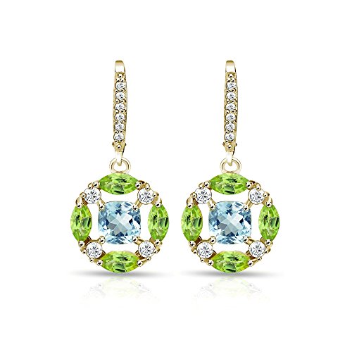 【中古】【未使用・未開封品】スターリングシルバー ブルートパーズ ペリドットとホワイトトパーズ サークルダングルレバーバックイヤリング【メーカー名】【メーカー型番】【ブランド名】GemStar USA イヤリング 【商品説明】スターリングシ...