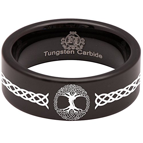 【中古】【未使用・未開封品】タングステンカーバイドCeltic Tree of Life結婚記念バンドリング男性用女性用8?mm【メーカー名】【メーカー型番】【ブランド名】Friends of Irony リング 【商品説明】タングステンカ...