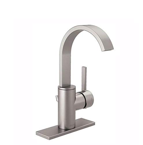 【中古】【未使用・未開封品】デルタMandolin 4で。センターセットsingle-handleバスルーム蛇口でSpotshieldつや消しニッケル【メーカー名】【メーカー型番】【ブランド名】Delta 浴室水栓, CC installm...