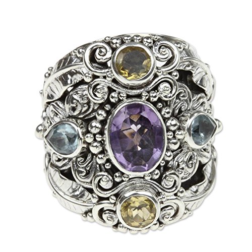 【中古】【未使用・未開封品】Novica multi-gemアメジスト。925スターリングシルバーカクテルリング、' Butterfly Queen '【メーカー名】【メーカー型番】【ブランド名】NOVICA リング 【商品説明】Novic...