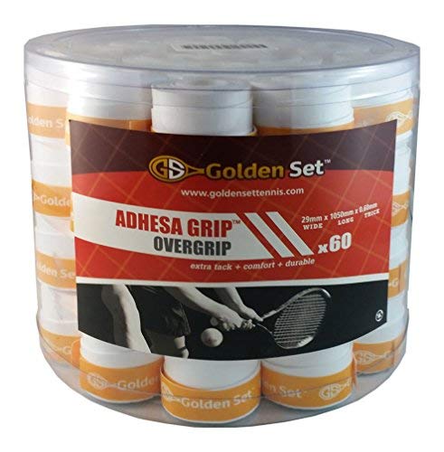 【中古】【未使用・未開封品】Golden Set adhesaグリップ、バケット60個、Tacky over-grip ホワイト【メーカー名】【メーカー型番】【ブランド名】Golden Set グリップテープ, テニス ストア, Sport...