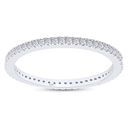 【中古】【未使用・未開封品】ホワイト天然ダイヤモンドエタニティスタッカブル結婚記念リング925?& 10?K、14?Kホワイトゴールド( 0.20?Cttw )【メーカー名】【メーカー型番】【ブランド名】AFFY リング 【商品説明】ホワイ...