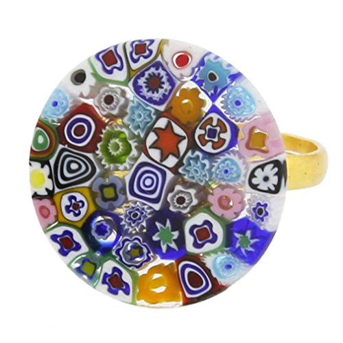 【中古】【未使用・未開封品】GlassOfVenice ムラーノガラス ミッレフィオリリング 3/4インチ【メーカー名】【メーカー型番】【ブランド名】GlassOfVenice リング, Women Jewelry Made in Ital...