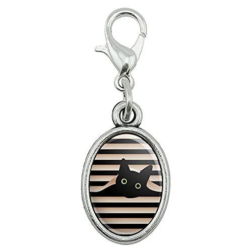 【中古】【未使用・未開封品】GRAPHICS & MORE 窓に黒い猫 アンティーク ブレスレット ペンダント ジッパープルオーバルチャーム ロブスタークラスプ付き【メーカー名】【メーカー型番】【ブランド名】GRAPHICS & MORE ...