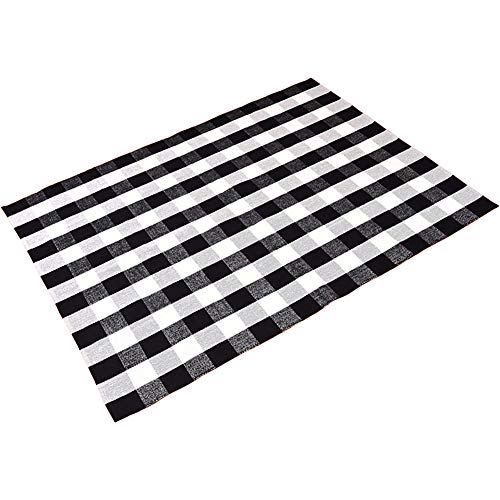 【中古】【未使用・未開封品】levinisブラックandホワイトPlaid Rug 59''x78.8''【メーカー名】【メーカー型番】【ブランド名】Levinis 浴室足ふきマット, ホーム＆キッチン サマーセール 掃除・バス・洗濯用品 ...