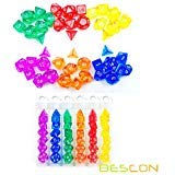 【中古】【未使用・未開封品】Bescon Mini Translucent Polyhedral RPG Dice Set 10MM, Small RPG Dice Set D4-D20 in Tube Packaging, Assorte...