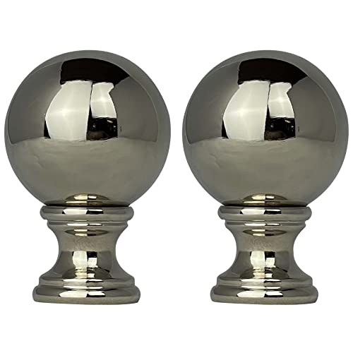 【中古】【未使用・未開封品】ロイヤルデザイン大きなボールランプフィニアルPolishedシルバー 2-Pack F-104SL-2【メーカー名】【メーカー型番】【ブランド名】Royal Designs, Inc カーテンレール・ポール 【商...