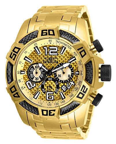 【中古】【未使用・未開封品】Invicta Men's 25854 Pro Diver Quartz Chronograph Gold Dial Watch【メーカー名】【メーカー型番】【ブランド名】Invicta 腕時計, 服＆ファッショ...