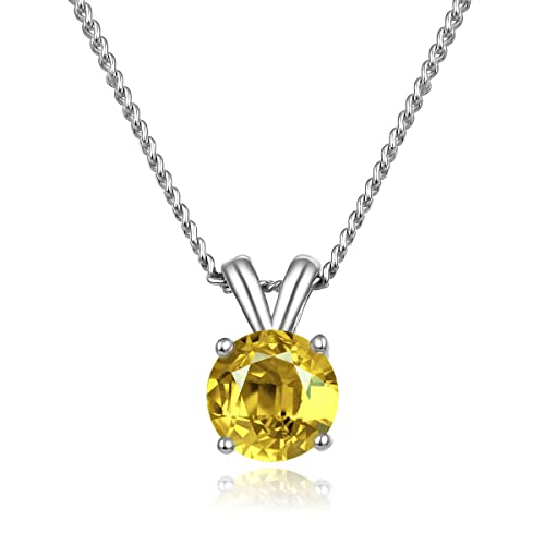 【中古】【未使用・未開封品】本物のスターリングシルバー誕生石ネックレス18?" Layeringネックレス8?mmラウンドソリティアペンダントネックレスPersonalizedネックレスinギフトボックス【メーカー名】【メーカー型番】【ブラ...