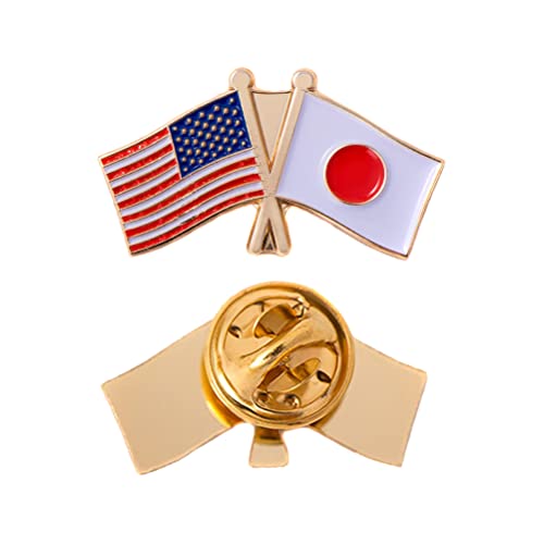 【中古】【未使用・未開封品】日本国旗 ダブルフラッグ ラペルピン エナメル 米国 米国 土産 帽子 メンズ レディース 愛国 日本 (ダブルフラッグピン)【メーカー名】【メーカー型番】【ブランド名】Desert Cactus ファッション小...