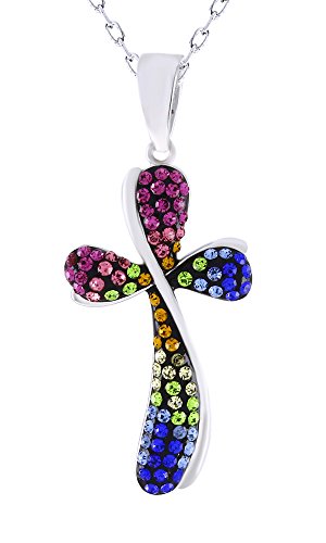 【中古】【未使用・未開封品】レインボークリスタルクロスペンダントネックレス14?Kホワイトゴールドoverスターリングシルバー【メーカー名】【メーカー型番】【ブランド名】AFFY ネックレス 【商品説明】レインボークリスタルクロスペンダント...