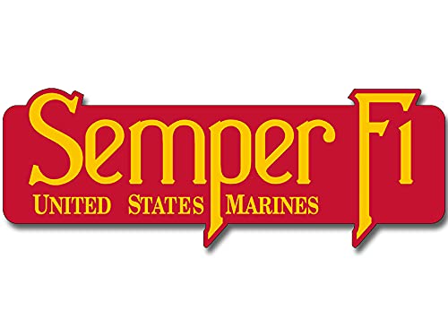 【中古】【未使用・未開封品】AV Semper Fiステッカー ミリタリーデカール アメリカ海兵隊ビニール USMCバンパーステッカー 車 トラック ノートパソコン クーラー用 アメリカ海兵隊公式ライセンス品 レッドとイエロー 3 x 8イ...