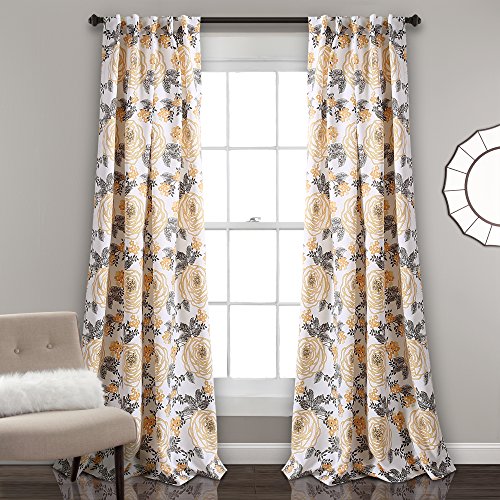 【中古】【未使用・未開封品】Aromo Garden Room Darkening Window Curtain Panels Yellow/Gray Set 52X84【メーカー名】【メーカー型番】【ブランド名】Lush Decor カー...