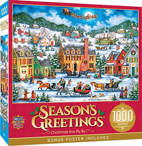 【中古】【未使用・未開封品】MasterPieces Puzzle Company Seasonal Christmas Eve Fly by Puzzle (1000 Piece), Multicoloured, 49cm x 70cm【...