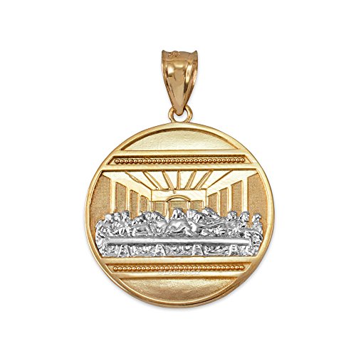 【中古】【未使用・未開封品】La Blingz 10?KツートーンゴールドLast Supperメダリオンペンダント【メーカー名】【メーカー型番】【ブランド名】LA BLINGZ ネックレス・ペンダント, 服＆ファッション小物 【商品説明】...