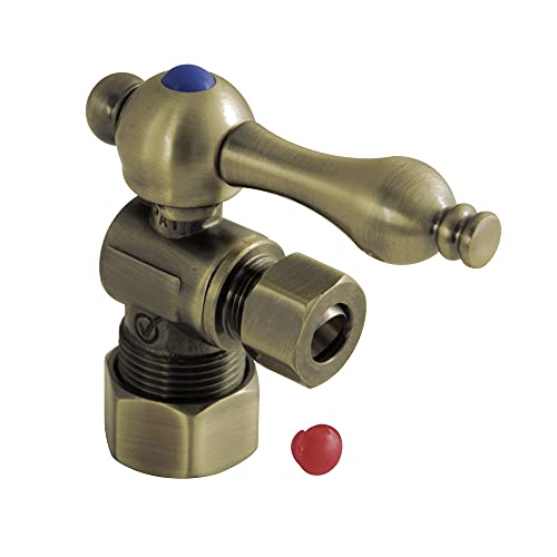 【中古】【未使用・未開封品】Kingston Brass CC53301 ビンテージ 5/8インチ X 3/8インチ OD 圧縮角度ストップ レバーハンドル付き 5/8-Inch X 3/8-Inch OD Compression CC53...