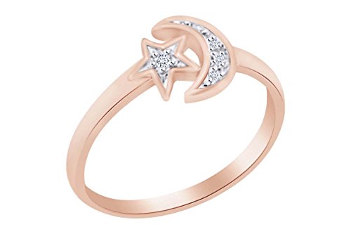 【中古】【未使用・未開封品】AffyラウンドシェイプホワイトキュービックジルコニアMoon & Star Promise Ring in 14?K Gold overスターリングシルバー【メーカー名】【メーカー型番】【ブランド名】AFFY ...