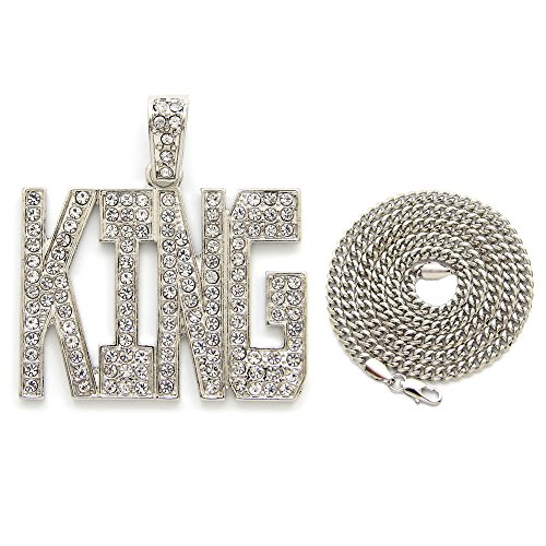 【中古】【未使用・未開封品】Fashion 21 ヒップホップ アイスアウト キングペンダント 20インチ 24インチ さまざまなチェーンネックレス ゴールド シルバートーン【メーカー名】【メーカー型番】【ブランド名】Fashion 21 ...