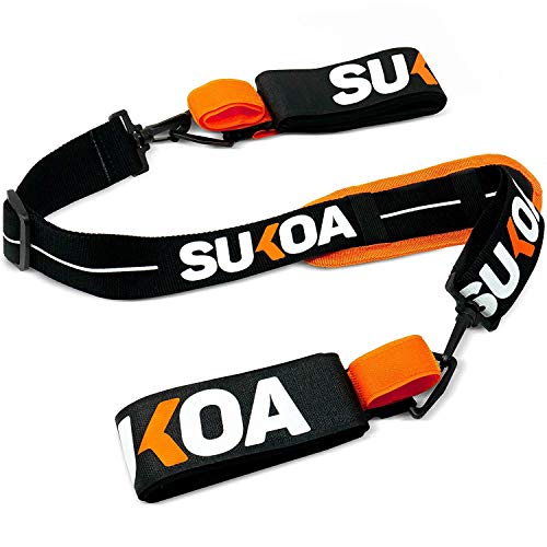 【中古】【未使用・未開封品】Sukoa Ski & Pole Carrier Straps ? Shoulder Sling with Cushioned Holder Protects from Scratches ? Downhill ...